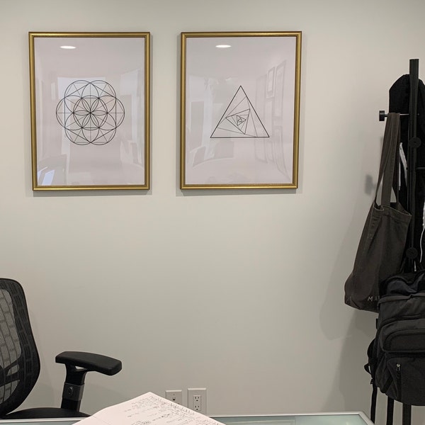 Printable Interlocking Circles Minimalist Sacred Geometry Nordic Poster ...