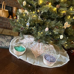 Christmas Tree Skirt 42 Inch Diameter Bird House Quilted - Etsy
