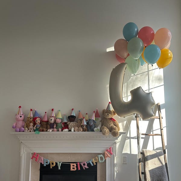 Bluey Balloon Licensed by Anagram Tower Kit Blue Dog Birthday Pastel ...