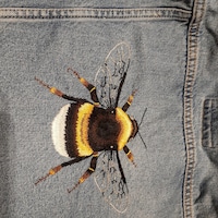 Bee: Hand Embroidery Pattern. Thread Painting Tutorial. PDF Digital ...