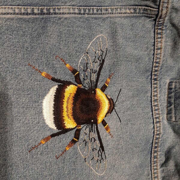 Bee: Hand Embroidery Pattern. Thread Painting Tutorial. PDF Digital ...