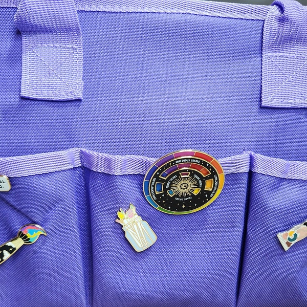 Color Wheel Enamel Pin© Black/gold ORIGINAL, Moving Jewelry Accessory ...