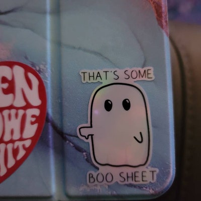 Funny Ghost Sticker, Halloween Stickers, Spooky Season, Boo Sheet ...