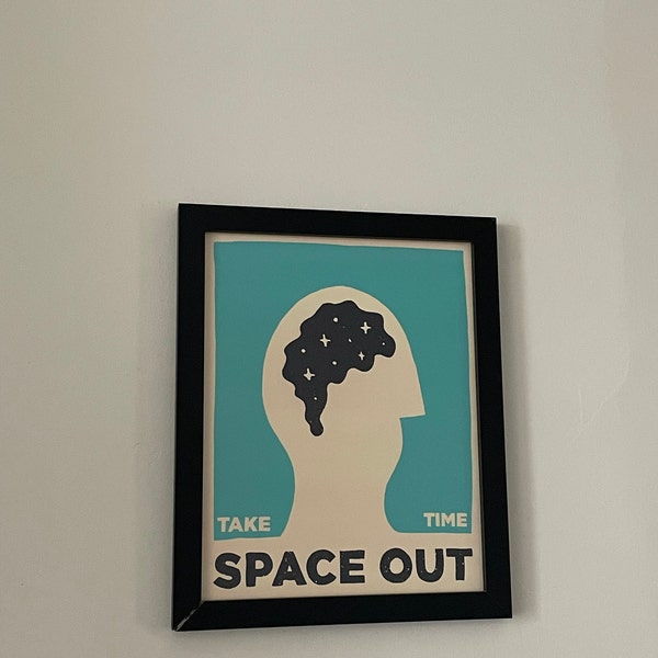 Take Time Space Out 11" X 14" Poster - Mid-century Design - Minimalist ...