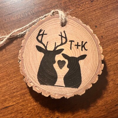 Rustic Wood Truck Charm, Car Rear View Mirror Ornament, Deer Hunter ...
