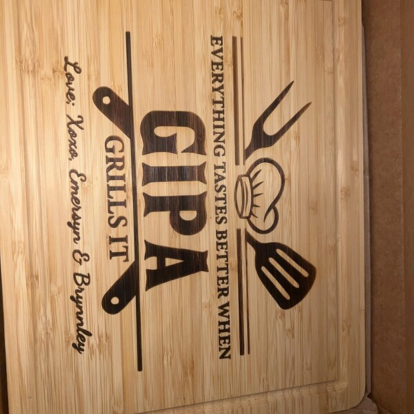 Personalized Monogram Carved Initial Cutting Board, Valentines Day Gift ...