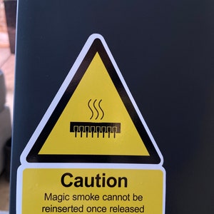 Exploding Capacitors Hazard Diamond Parody Warning Sticker - Etsy