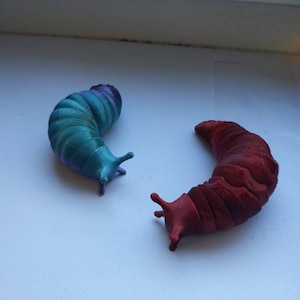 Jumbo Glow in the Dark Slug Fidget Toy Collectors Articulating Slug ...