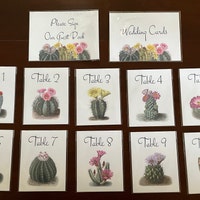 Flower Seating Cards, Floral Seating, Seating Cards by Table Number ...