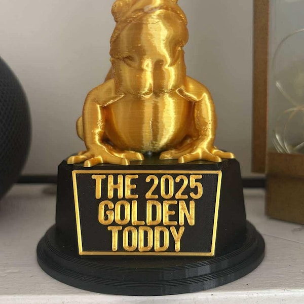 Personalised Frog Trophy, Grumpy Frog Trophy, Golden Frog Award, Custom ...