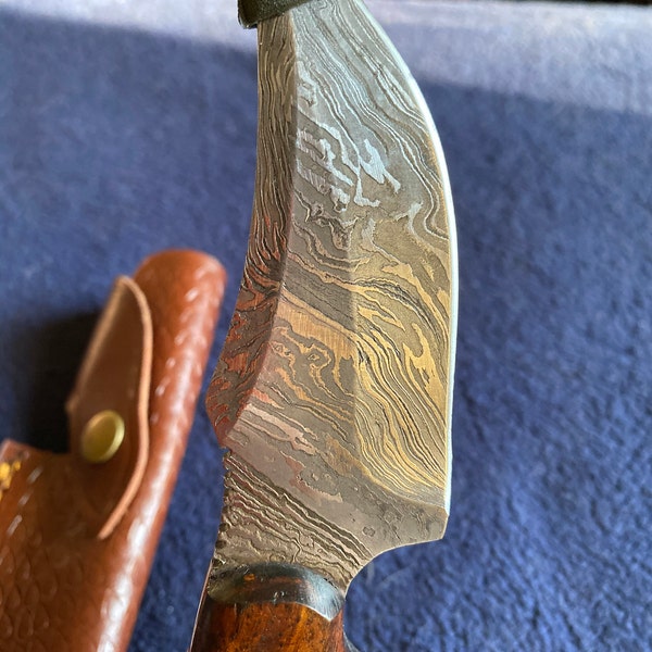 BIRDS BEAK D2steel Hand Engraved Karambit Knife Olivewood Burl Handle ...