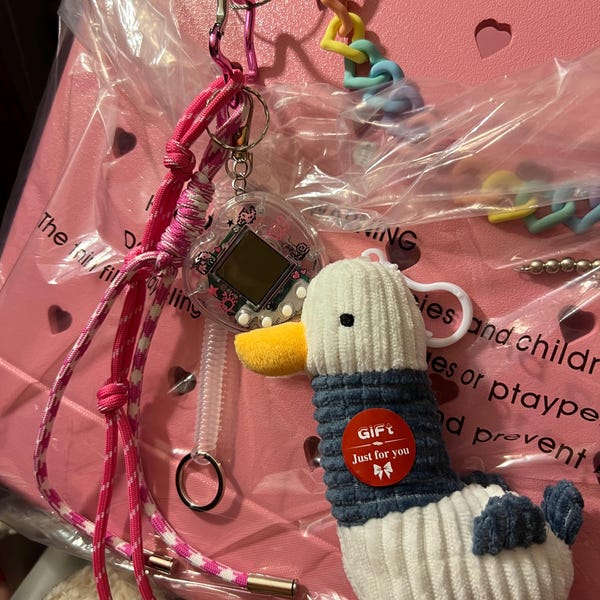 Colorful Rope Keychain Charm Set, Cute Beaded Rope Bag Charm, Rope ...