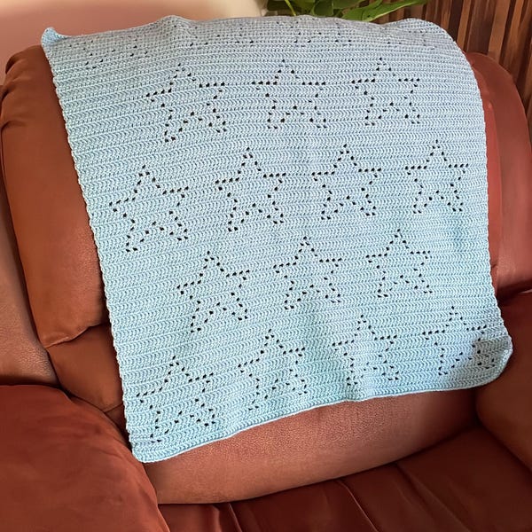 Filet Crochet Blanket Pattern | Cancer Awareness Ribbon Blanket ...