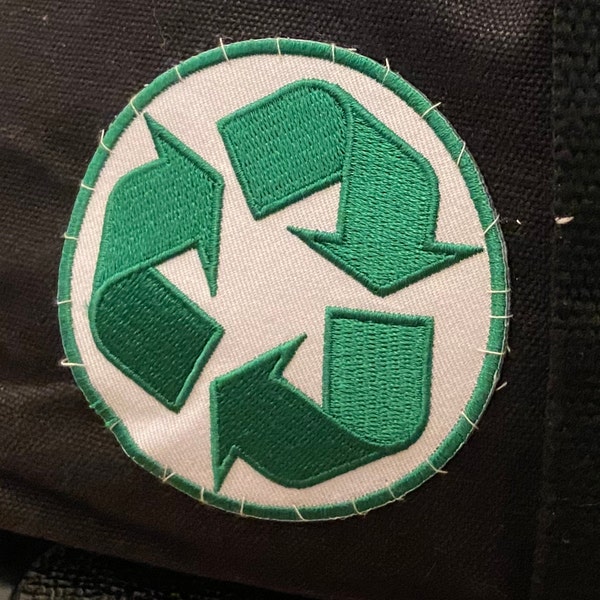 Recycle Patch (3 Inch) Embroidered Iron-on or Sew-on Badge Recycling ...