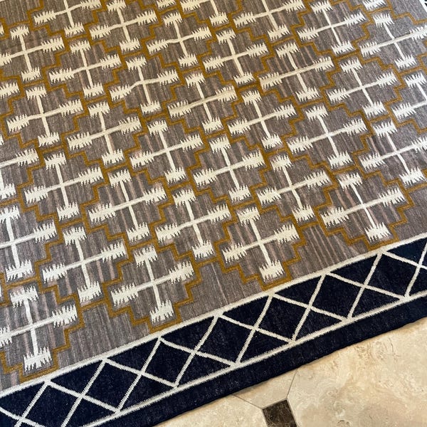 Handmade Checker Rug, Jute Kilim Checkerboard Rug, Home Decor Checkered ...