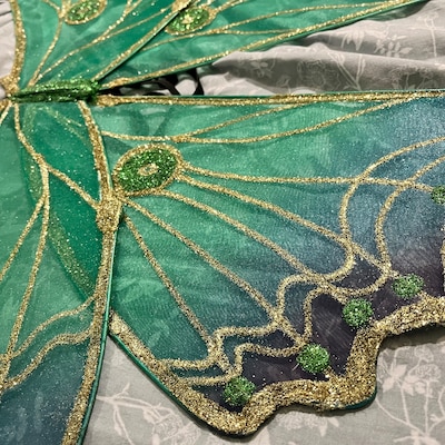 Large Dark Blue/gold Lace Fae Goddess Fairy Wings for Adults in Lace ...