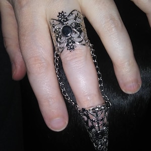 Hand Armor Finger Claws Goth Halloween Gift Claw Rings kali, Dark Nail ...