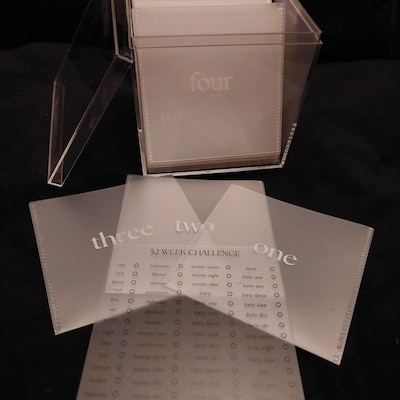 52 Week Envelope Challenge Box Holiday Challenge Cash Envelopes Sinking ...