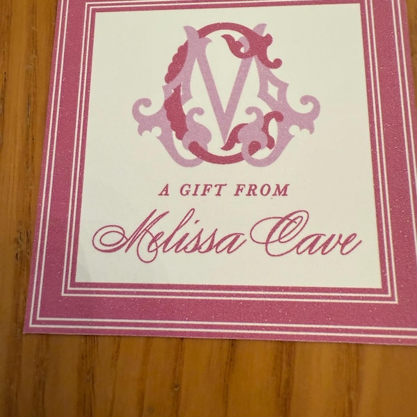 Interlocking Monogram Calling Cards | Initial Enclosure Cards | Holiday ...