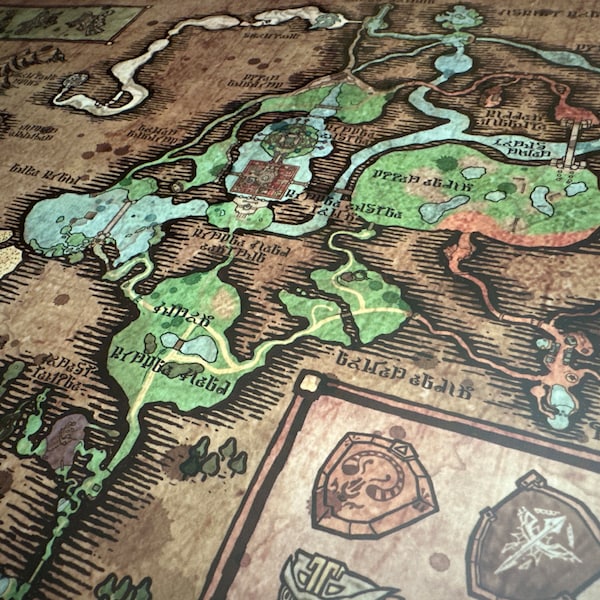 Map of Hyrule From Legend of Zelda, Twilight Princess - English or ...
