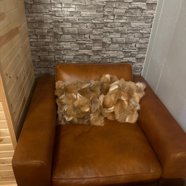 4 Pelt Brown MINK Scarf Scarves Collar Boa Stole Stoll, Real MINK Full ...