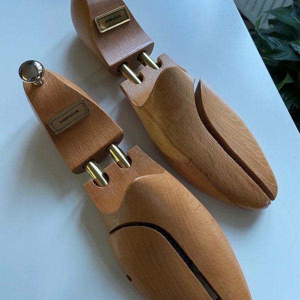 Adjustable Wooden Shoe Tree, Beech Wood Handcrafted Shoe Trees ...