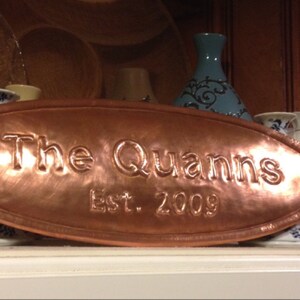 Hand Hammered Custom Copper Sign Copper 7th Wedding Anniversary Gift - Etsy
