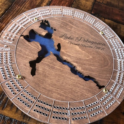 Custom Cribbage Board Laser Cut Lake Game Gift - Etsy Canada