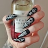 Cast A Spell Nailz, 24 Long Witchy Press on Nails, Matte Black Satanic ...