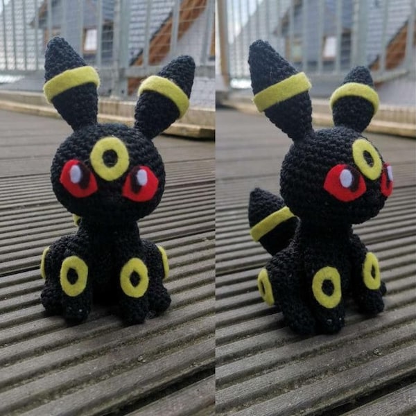 Crochet PDF Umbreon Pattern/pdf Dark Kitty Pattern/written and Photo ...