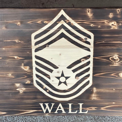 Chief Master Sergeant Wooden Rustic Wall Art - Etsy