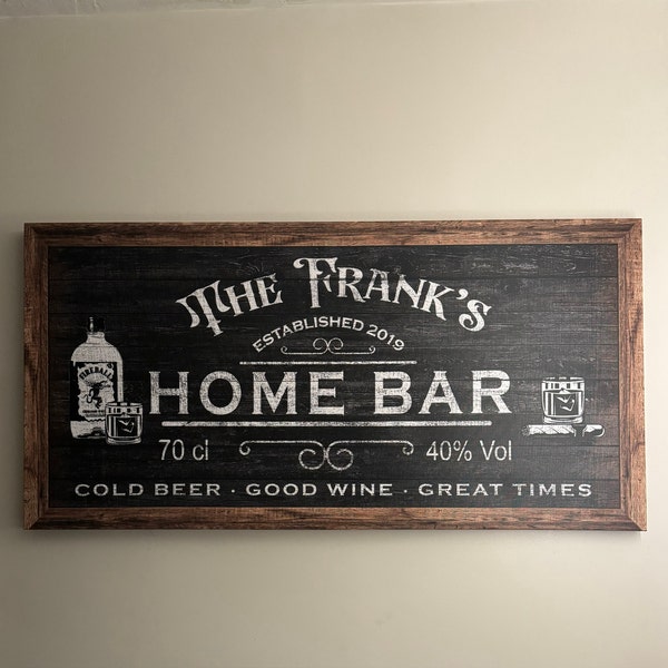 Personalized Whiskey Bar Sign, Man Cave Decor, Whiskey Lover, Gift for ...