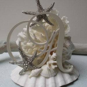 Beach Theme Cake Topper, Coastal Nautical Orange Tiger Nautilus Shell ...