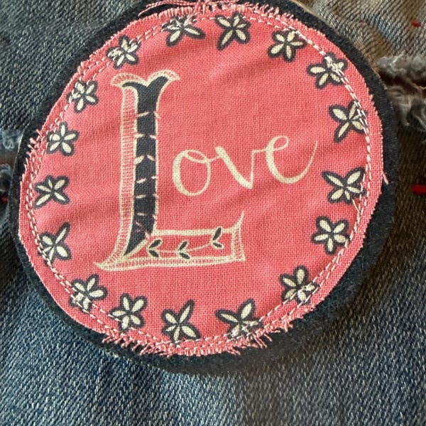 Jean Patch. Retro Flower Power Denim Repair. Iron on or Sew On. BOHO ...
