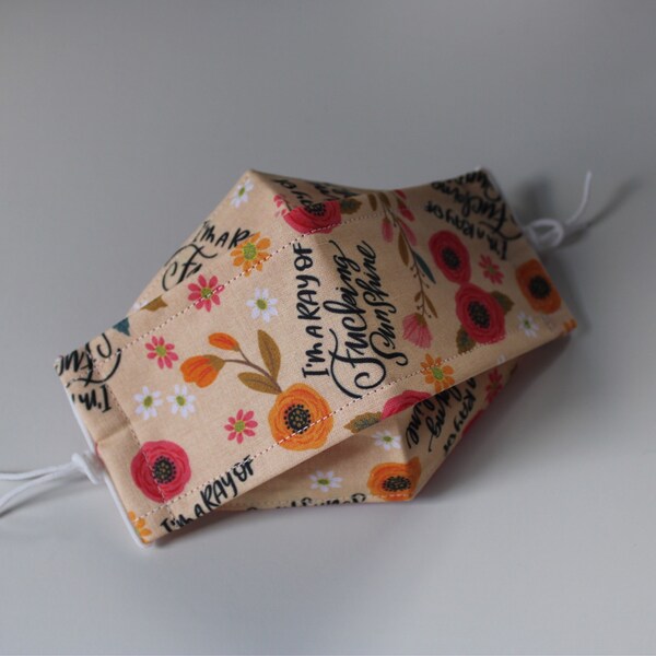 Floral Swear Fabric - Pretty Sweary I'm A Ray of F'ing Sunshine by ...