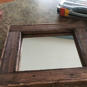 Rustic Decor - Reclaimed Wood Mirror - Man Cave - Industrial Rustic ...
