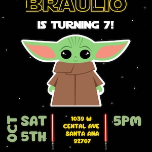 Evil Eye Birthday Invitation - Blue and Gold Theme - Customizable ...