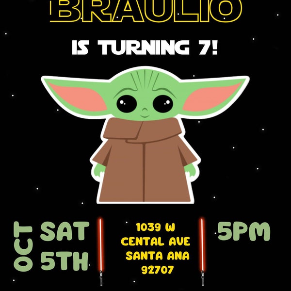 Evil Eye Birthday Invitation - Blue and Gold Theme - Customizable ...