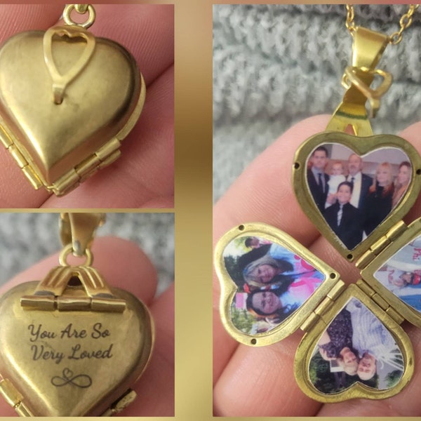 Heart Locket With Photo, Vintage Photo Locket Necklace, Custom Locket ...