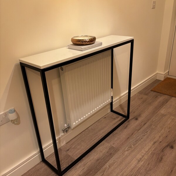 Steel Console Table Radiator Cover, Mild Steel Sideboard Bronze Powder ...