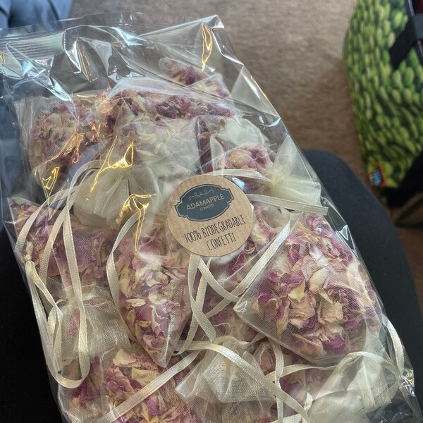 Biodegradable Confetti Organza Confetti Pouches Natural Dried Petal ...