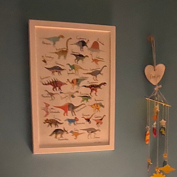 Dinosaur Alphabet Print, A-Z, ABC Poster, Nursery Wall Art, Dinosaur ...