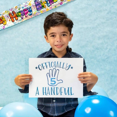 Officially A Handful, 5th Birthday, Birthday, Officially 5, Cute 5th ...