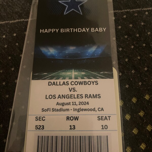 Physical Sporting Event Ticket | Customizable Football Ticket ...