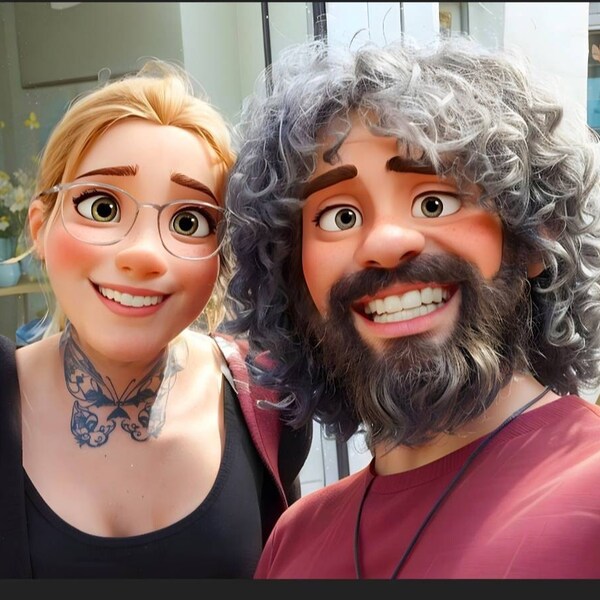 Pixar Style Portrait From Photo, Digital or Printed Custom Portrait ...