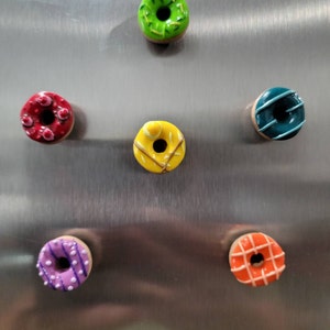 SET OF 4 Donut Doughnut Magnets Random Colors and Styles | Etsy