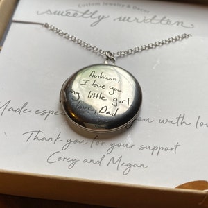 Handwriting Locket - Etsy
