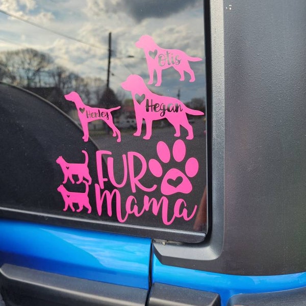 Personalized Lab Decal - Labrador Vinyl Sticker for Cars, Tumblers ...