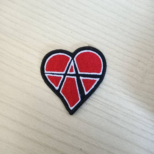 Anarchy Heart Iron on Patch - Etsy