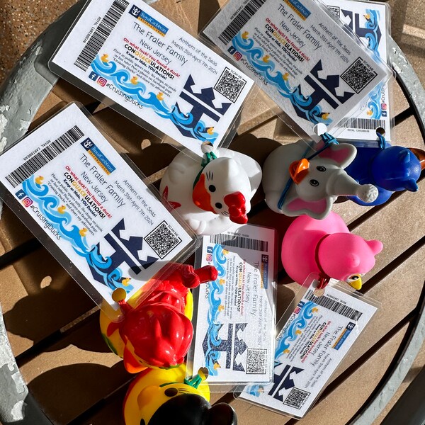 Customized Cruising Duck Tags: Carnival Cruise Valentines Day Tags - Etsy